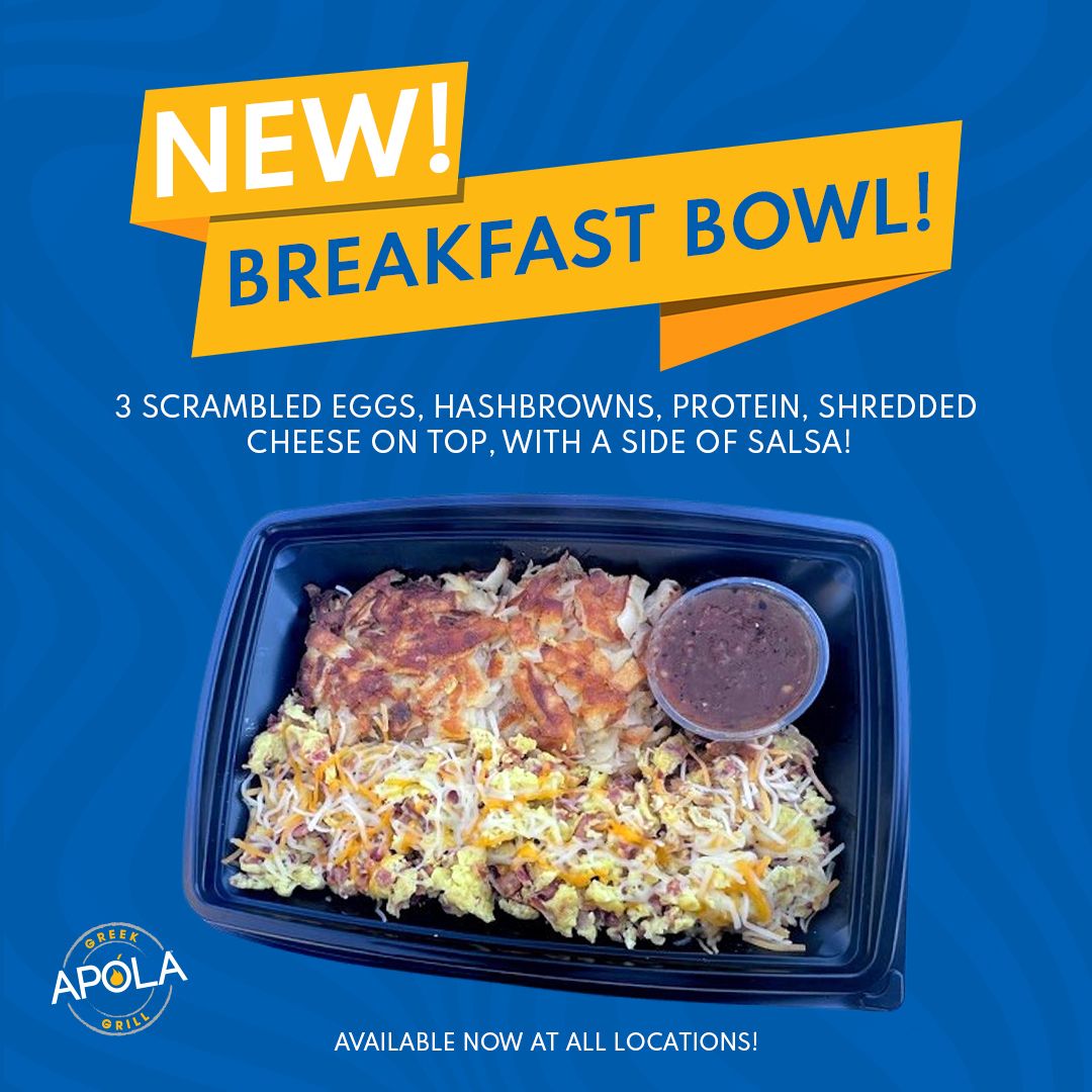 Apóla Greek Grill Expands Breakfast Menu with New Bowl ...