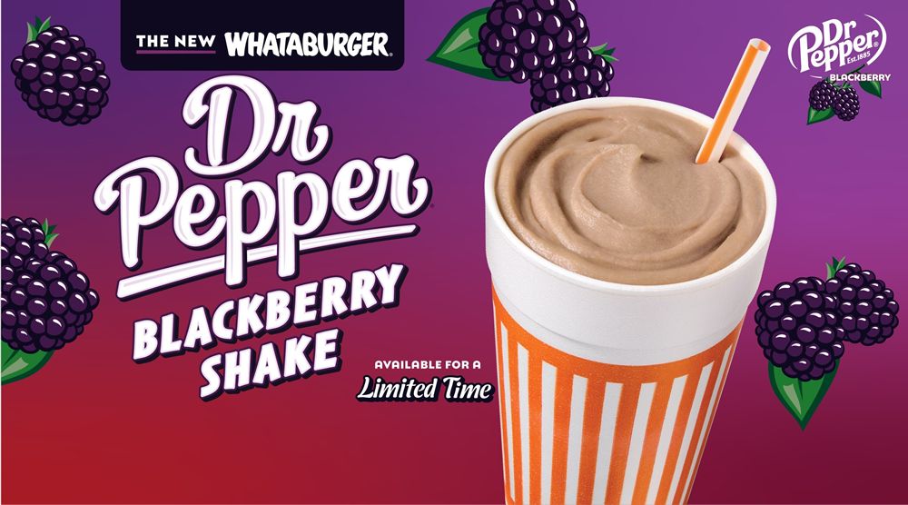 Whataburger Introduces the New Dr Pepper Blackberry Shake: A Fresh Spin ...